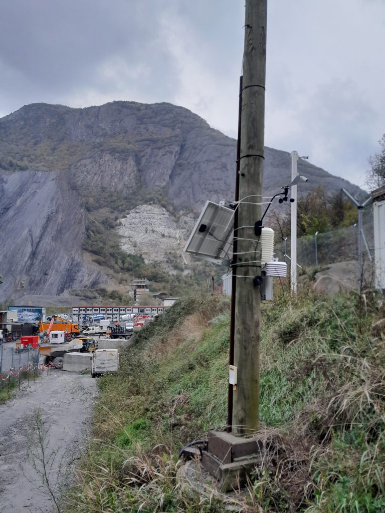 Particle monitoring in ambient air TELT construction sites